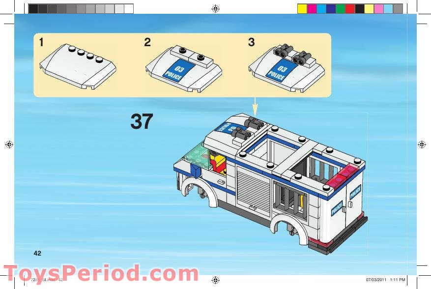LEGO 7286 Prisoner Transport Instructions and Parts List