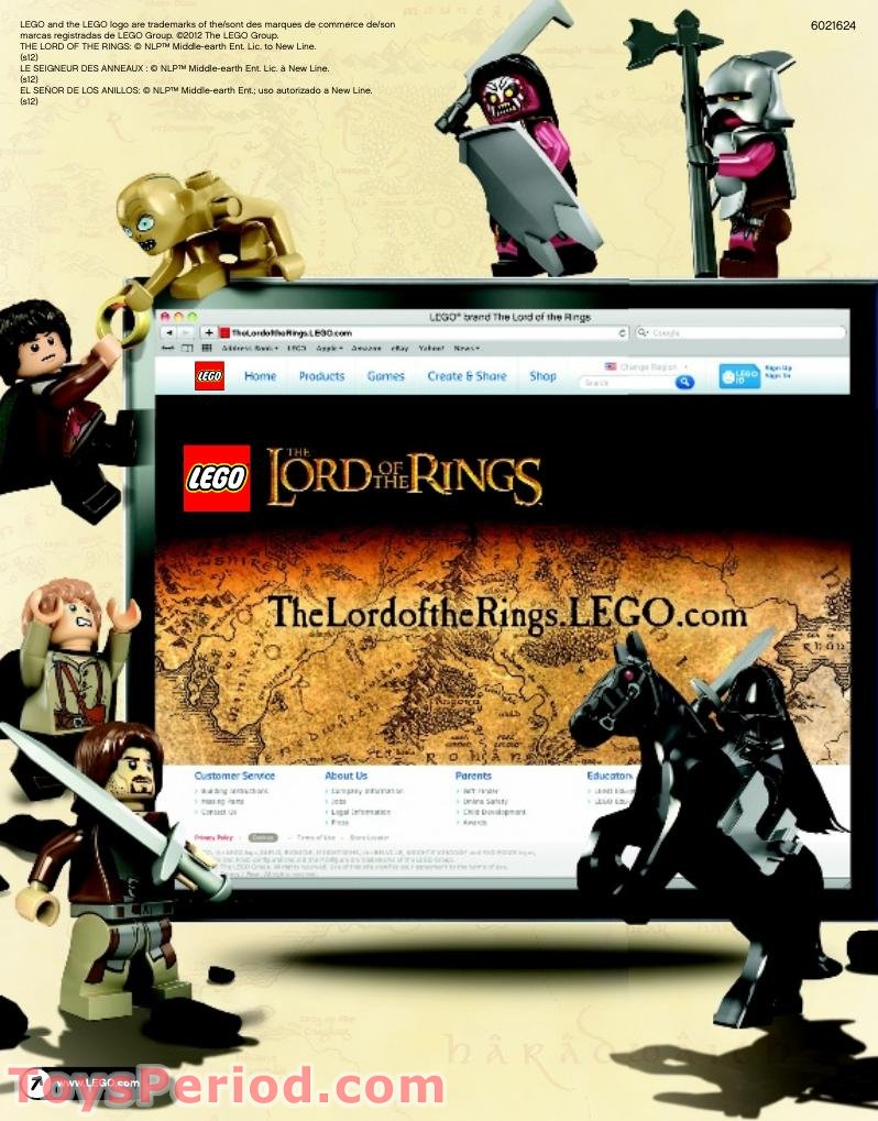 LEGO 9474 The Battle of Helm's Deep Instructions and Parts List