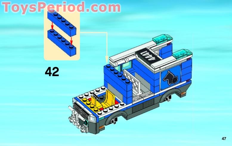 LEGO 4441 Police Dog Van Instructions and Parts List