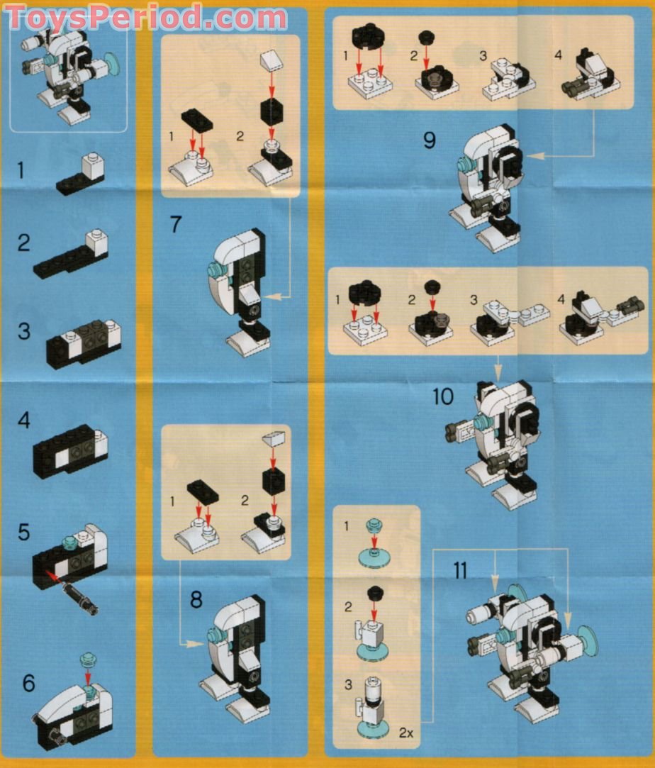 LEGO 4416 Robo Pod Instructions and Parts List