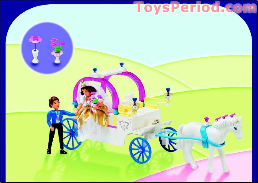 LEGO 5877 Bryllupskareten (Wedding Coach) Instructions and Parts List