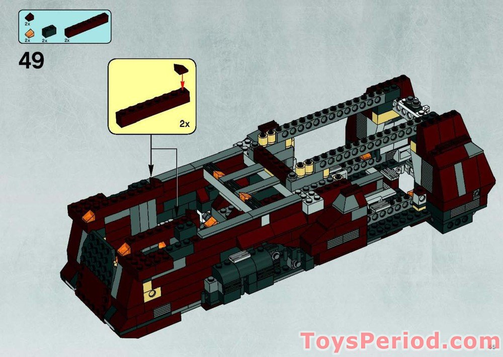 LEGO 7662 Trade Federation MTT Instructions and Parts List