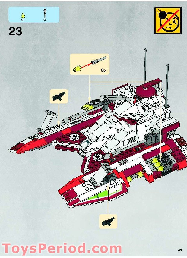 LEGO 7679 Republic Fighter Tank Instructions and Parts List