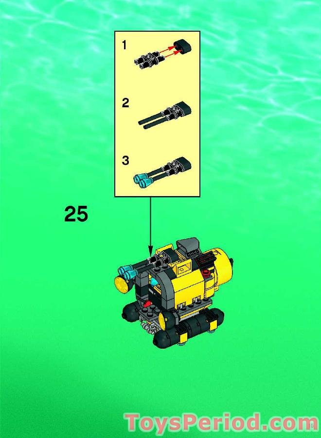 LEGO 7775 Aquabase Invasion Instructions and Parts List