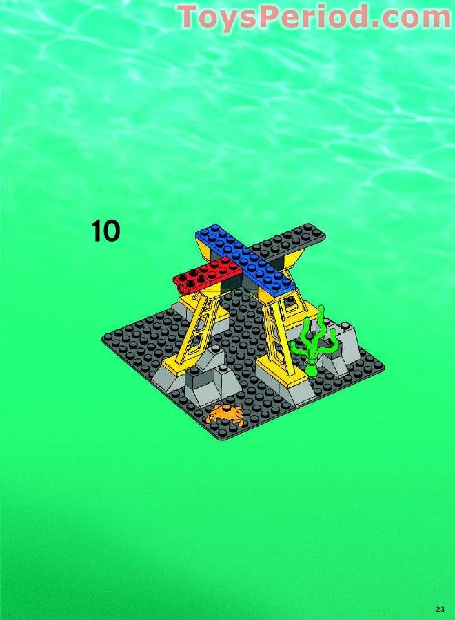 LEGO 7775 Aquabase Invasion Instructions and Parts List