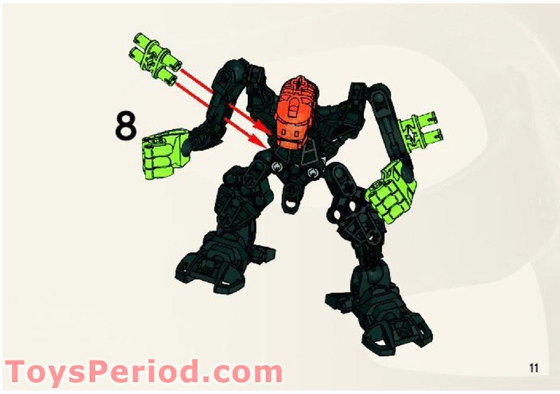 LEGO 7136 Bionicle Stars - Skrall Instructions and Parts List