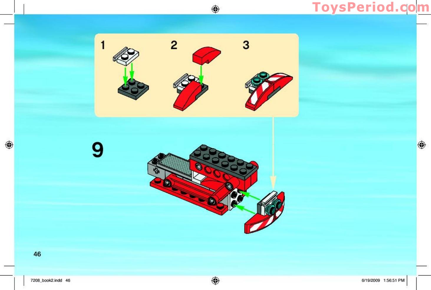 LEGO 7208 Fire Station Instructions and Parts List