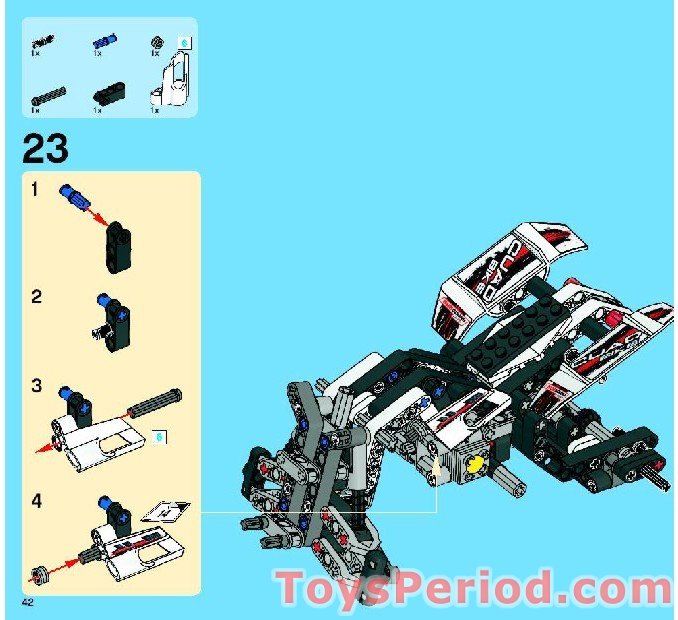 LEGO 8262 Quad Bike Instructions and Parts List