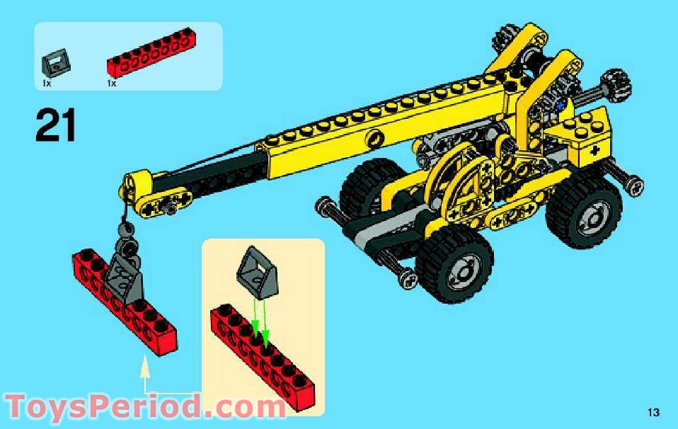 LEGO 8270 Rough Terrain Crane Instructions and Parts List