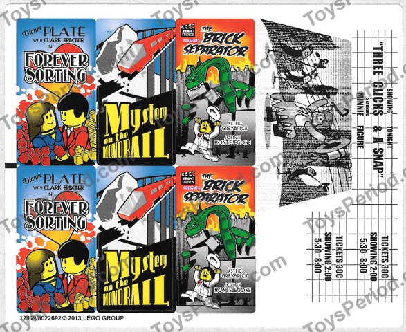 LEGO Sets with Part 10232stk01 Sticker Sheet for Set 10232 - (12949/ ...
