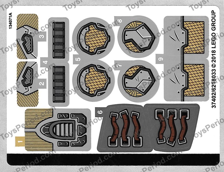LEGO Sets with Part 76099stk01 Sticker Sheet for Set 76099 - (37402/ ...
