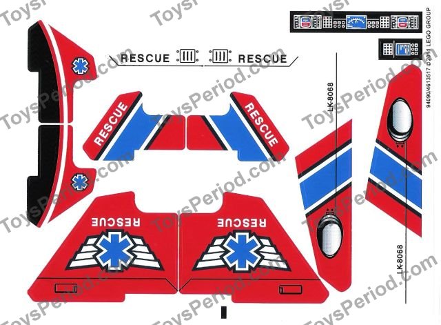 LEGO Sets with Part 8068stk01 Sticker Sheet for Set 8068 - (94090/4613517)