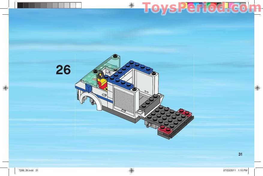 LEGO 7286 Prisoner Transport Instructions and Parts List