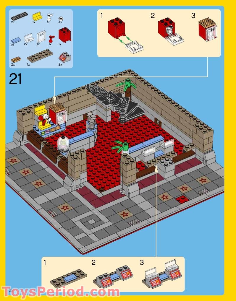 LEGO 10232 Palace Cinema Instructions and Parts List