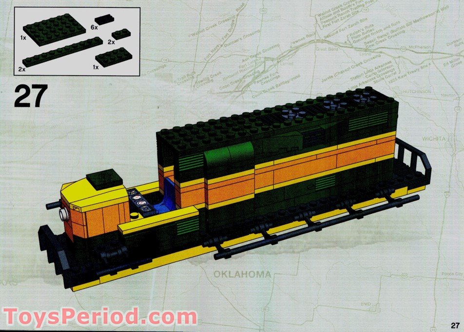 LEGO 10133 Burlington Northern Santa Fe BNSF GP-38 Locomotive ...