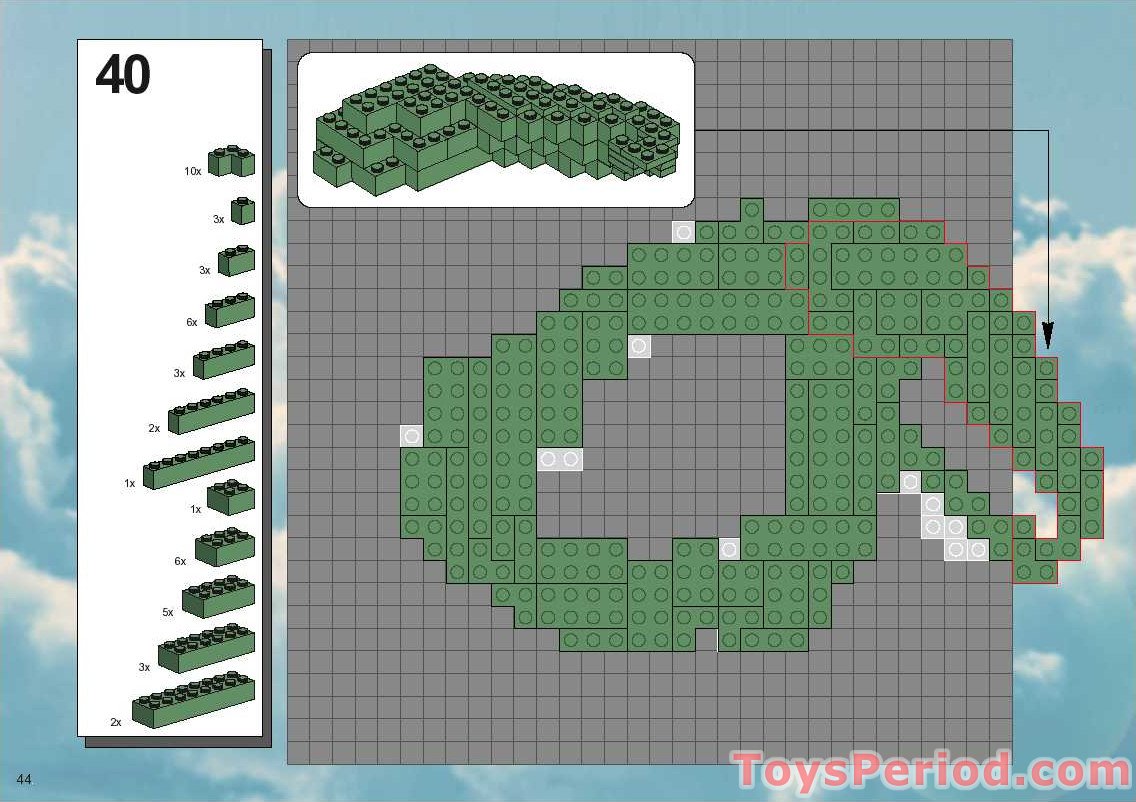 LEGO 3450 Statue of Liberty Sculpture Instructions and Parts List