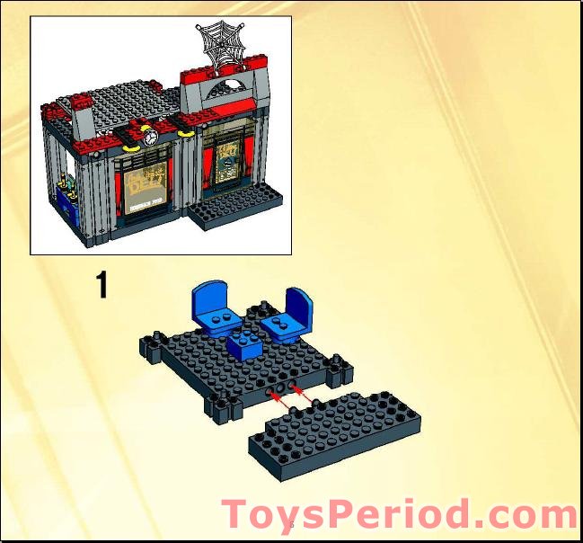 LEGO 4860 Doc Ock's Cafe Attack Instructions and Parts List