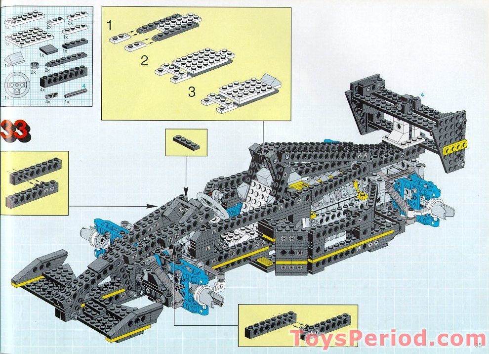 LEGO 8880 Super Car Instructions and Parts List