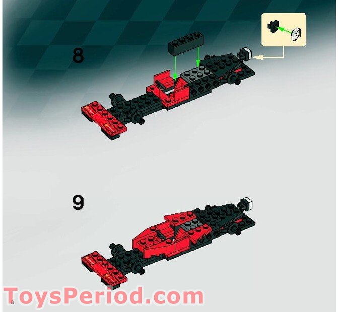 LEGO 8168 Ferrari Victory Instructions and Parts List