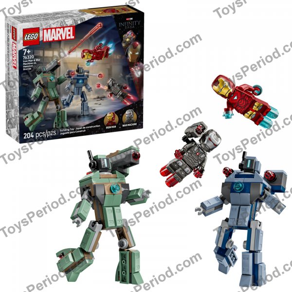 LEGO 76320 Iron Man & War Machine vs. Hammer Drones Set from 2025 ...