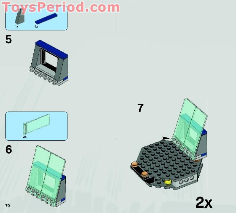 LEGO 6868 Hulk's Helicarrier Breakout Instructions and Parts List