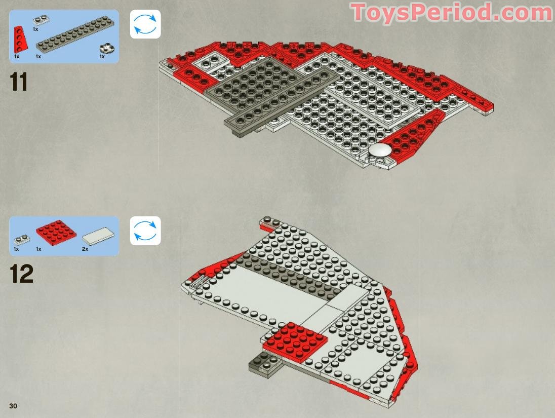 LEGO 7931 T-6 Jedi Shuttle Instructions and Parts List