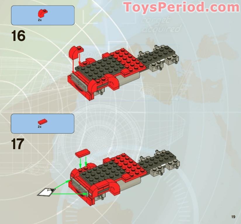 LEGO 8486 Mack's Team Truck Instructions and Parts List