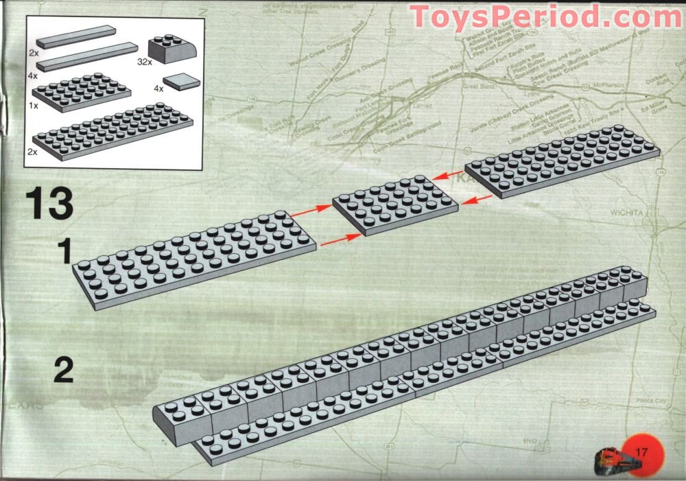 LEGO 10025 Santa Fe Cars - Set I, Mail or Baggage Car Instructions and ...