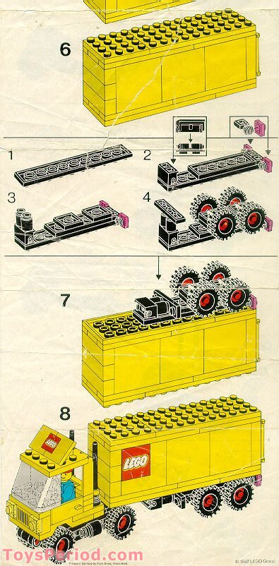 LEGO 6692 Tractor Trailer Instructions and Parts List