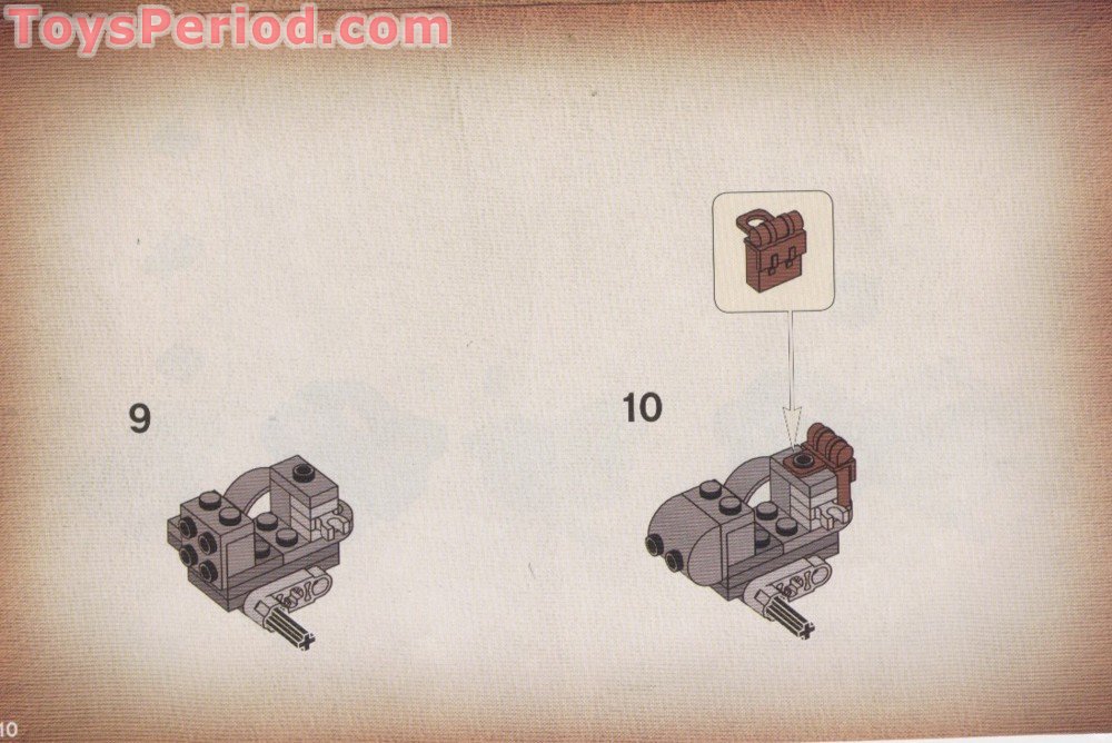 LEGO 7620 Indiana Jones Motorcycle Chase Instructions and Parts List