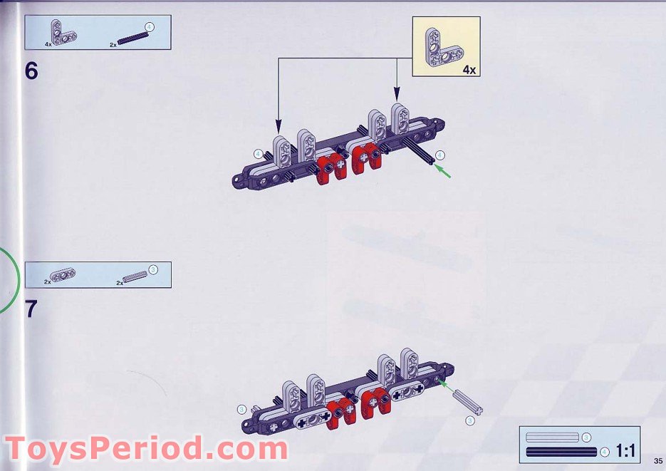 LEGO 8653 Enzo Ferrari 1:10 Instructions and Parts List