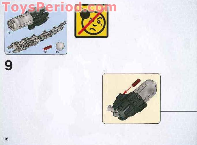 LEGO 8686 Toa Lewa Instructions and Parts List