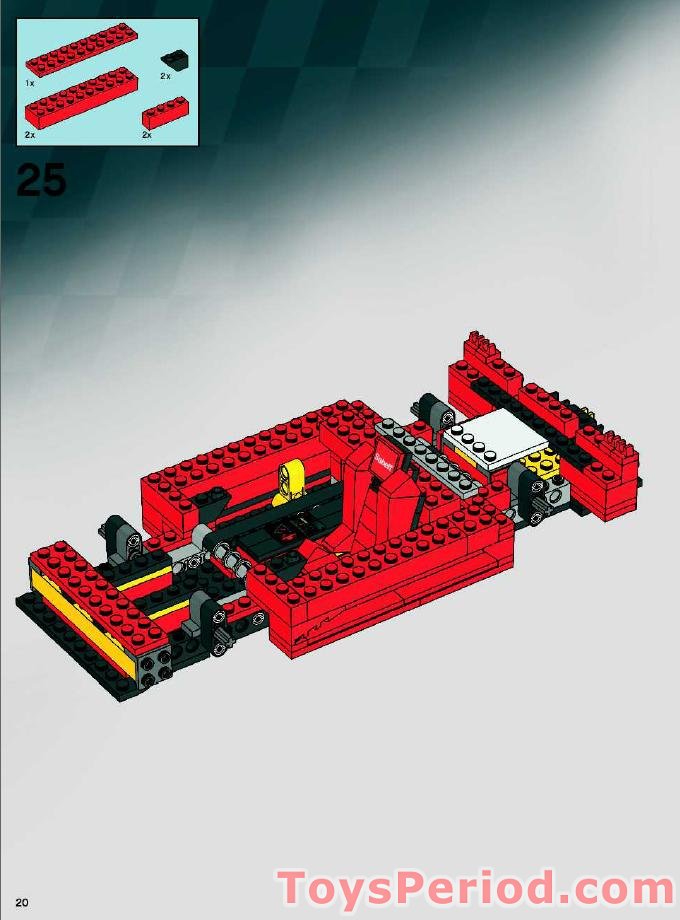 LEGO 8143 Ferrari 1:17 F430 Challenge Instructions and Parts List