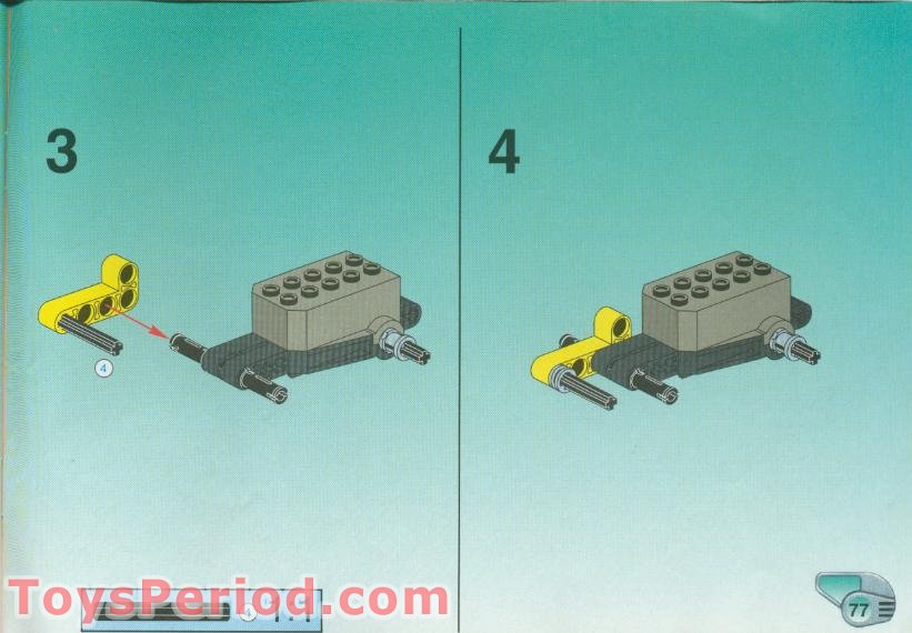 LEGO 8240 Slammer Stunt Bike Instructions and Parts List