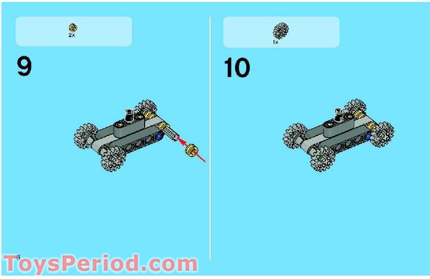 LEGO 8259 Mini Bulldozer Instructions and Parts List