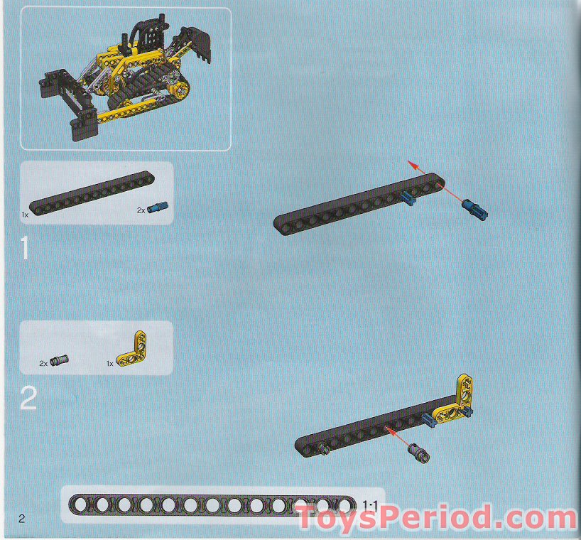 LEGO 8419 Excavator Instructions and Parts List