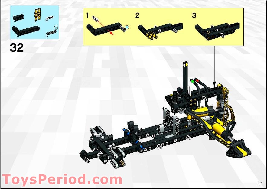 LEGO 8455 Back-hoe Loader (Backhoe) Instructions and Parts List
