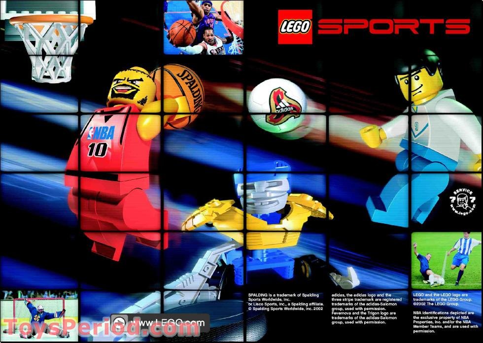 LEGO 3432 NBA Challenge Instructions and Parts List