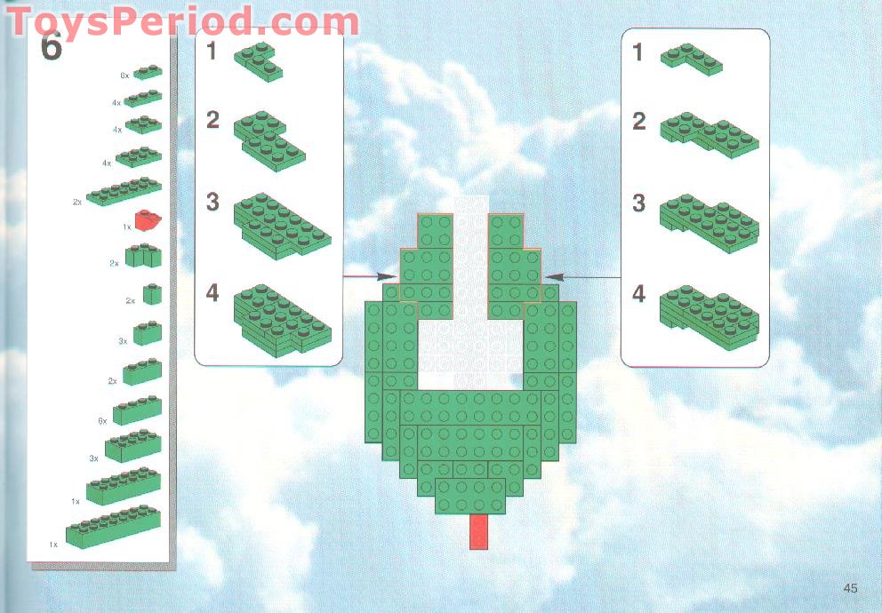 LEGO 3724 LEGO Dragon Instructions and Parts List