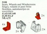 LEGO 5188 Seats, Steering Wheels and Windscreens Set Parts List