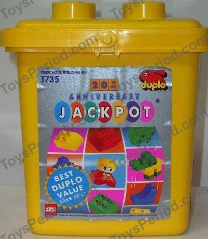 LEGO 1735 20th Annversary Jackpot (Yellow Bucket) Set Parts List