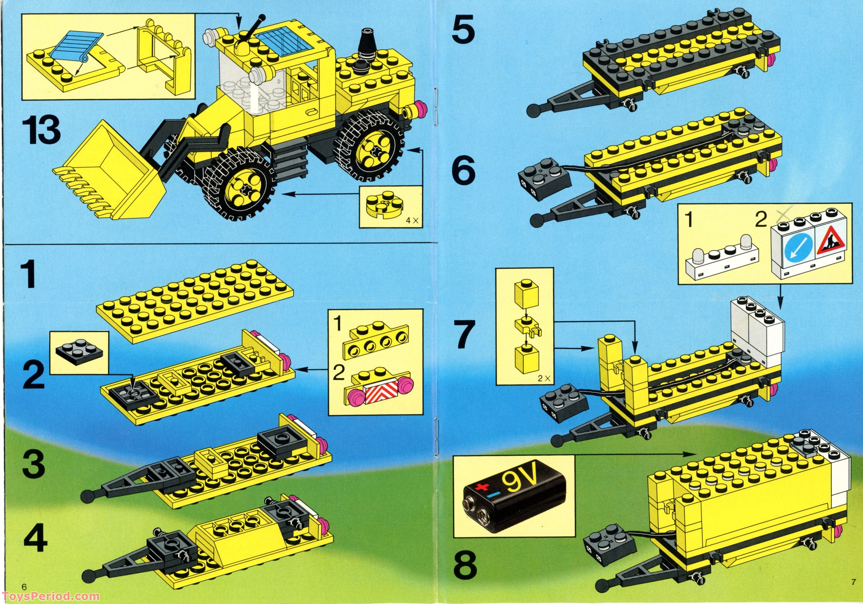 LEGO 6481 Light and Sound Construction Crew Instructions and Parts List