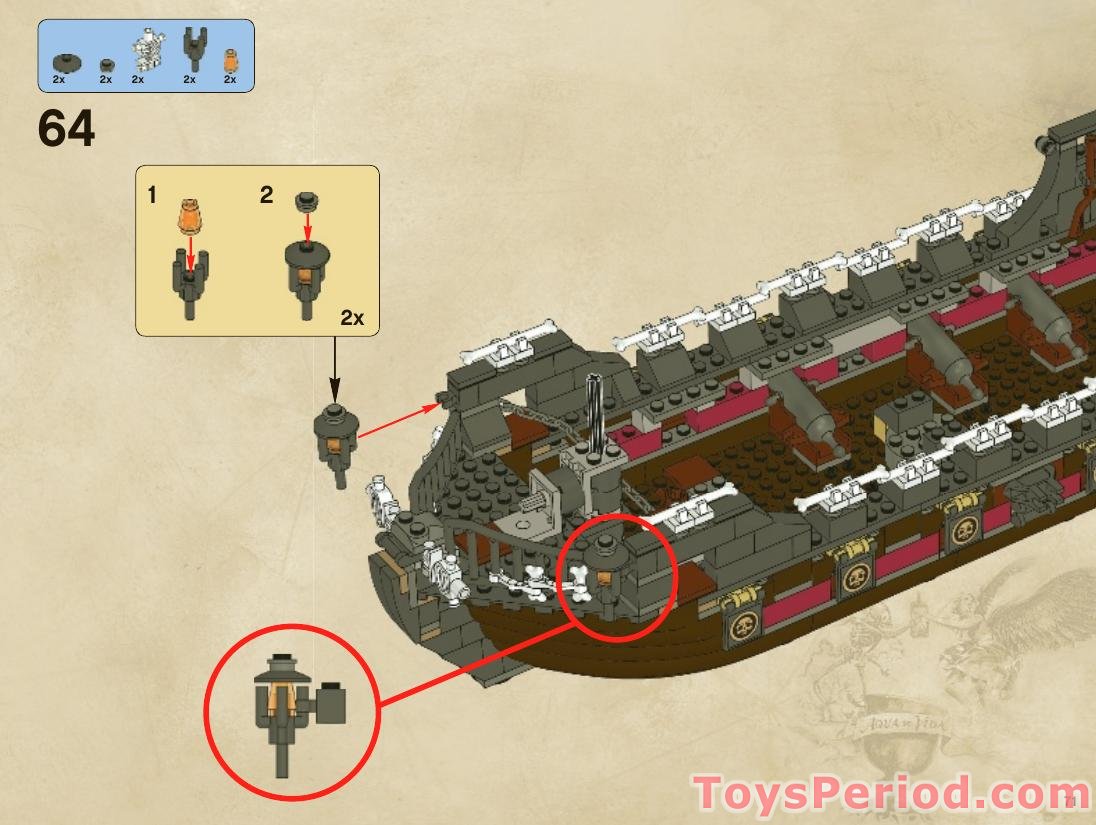 LEGO 4195 Queen Anne's Revenge Instructions and Parts List