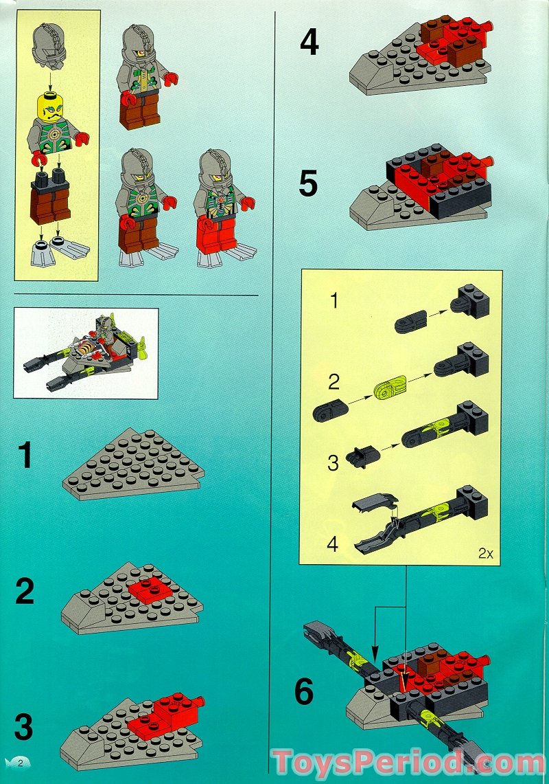 LEGO 6160 Sea Scorpion Instructions and Parts List
