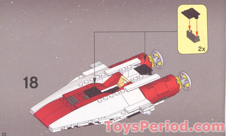 LEGO 6207 A-Wing Fighter Instructions and Parts List