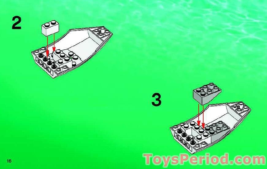LEGO 7773 Tiger Shark Attack Instructions and Parts List
