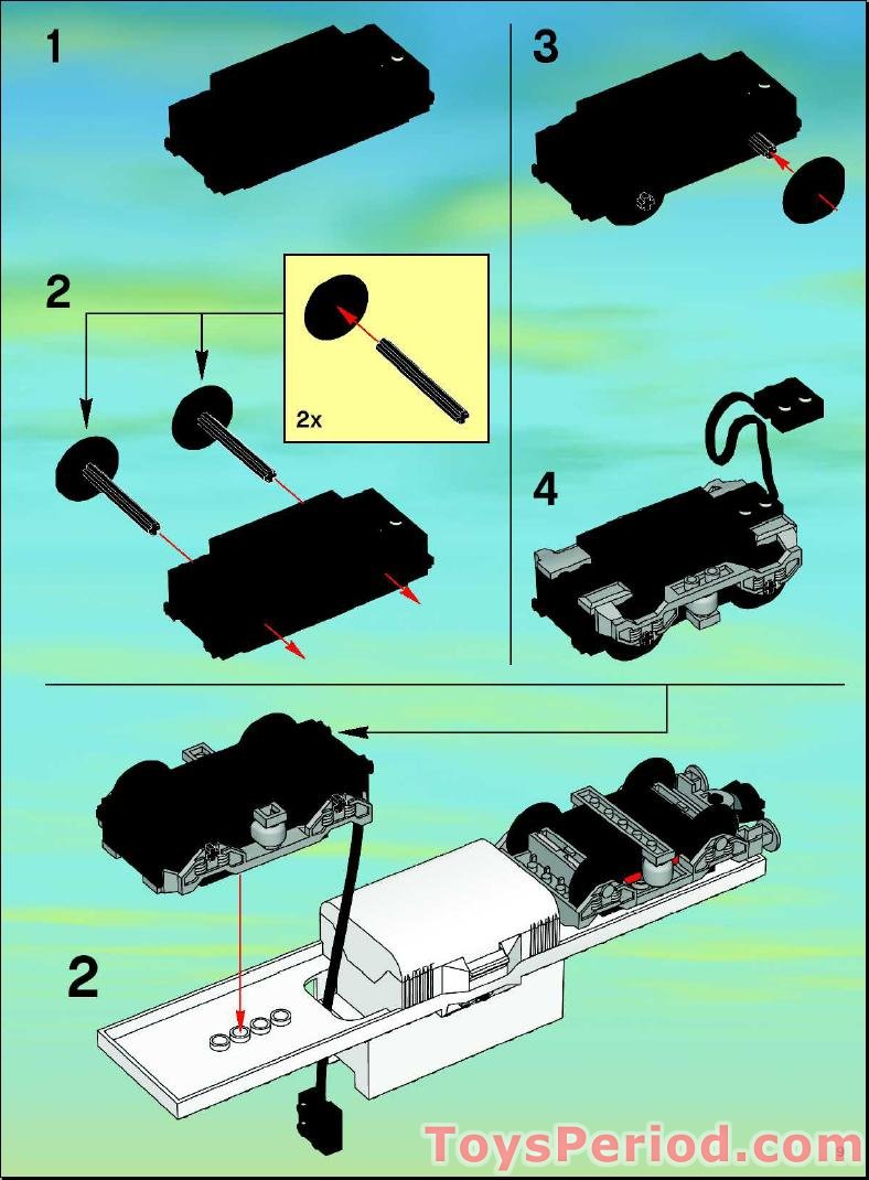 LEGO 7897 Passenger Train Instructions and Parts List