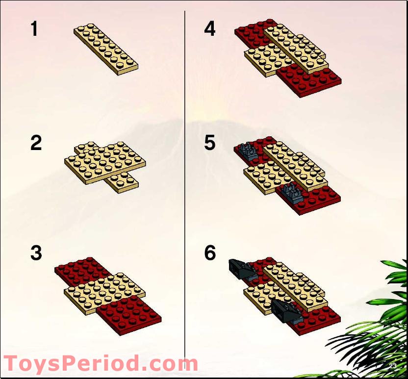 LEGO 7296 Dino 4wd Trapper Instructions and Parts List