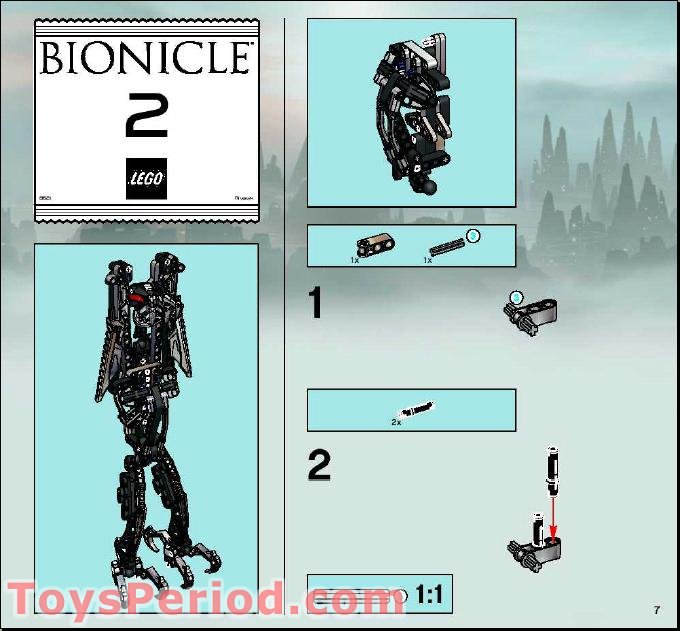 LEGO 8621 Turaga Dume and Nivawk Instructions and Parts List