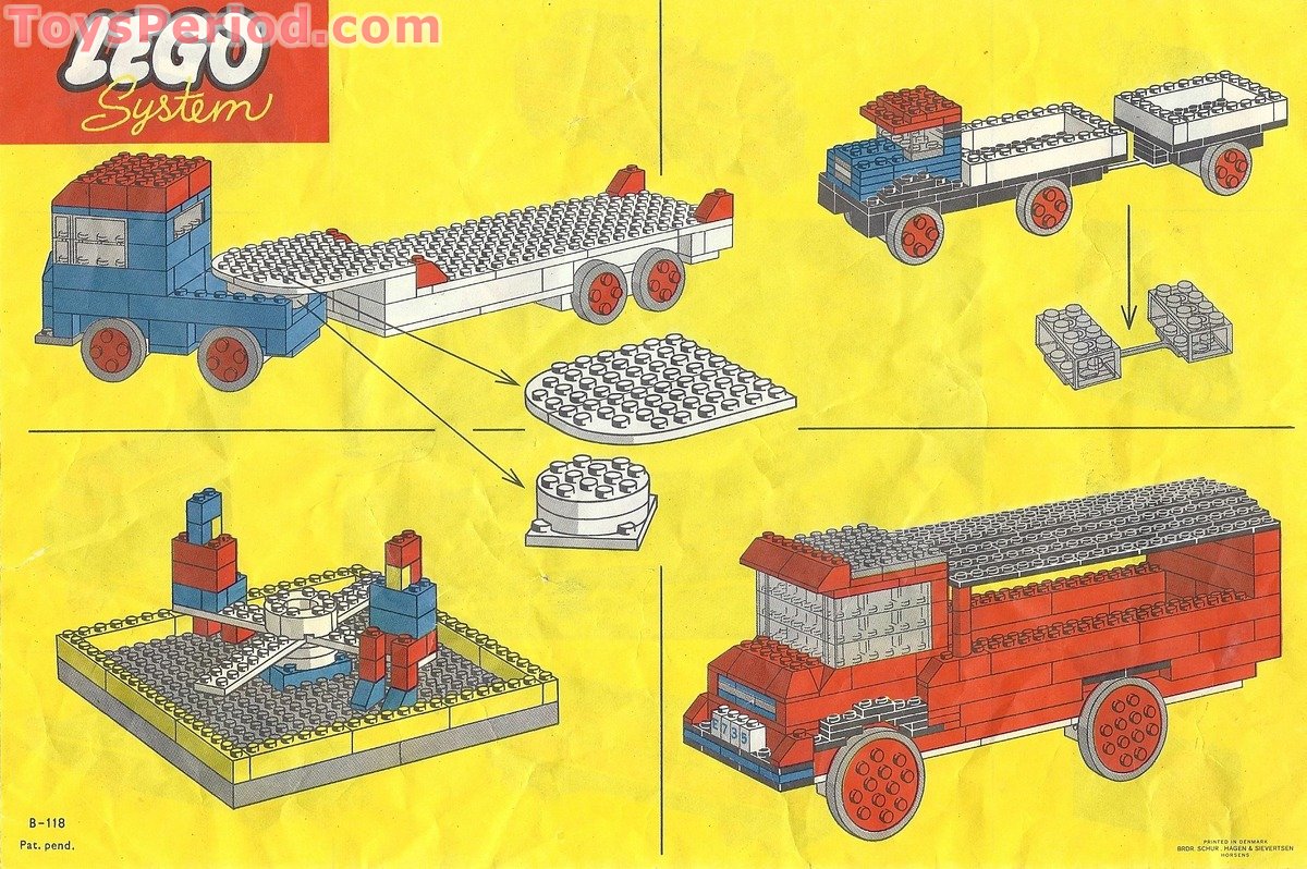 LEGO 314-2 Large and Small Wheels and Turn-Table Instructions and Parts ...